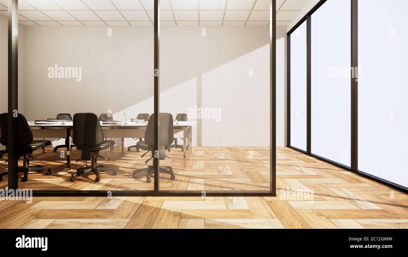 Office business - beautiful boardroom meeting room and conference table ...