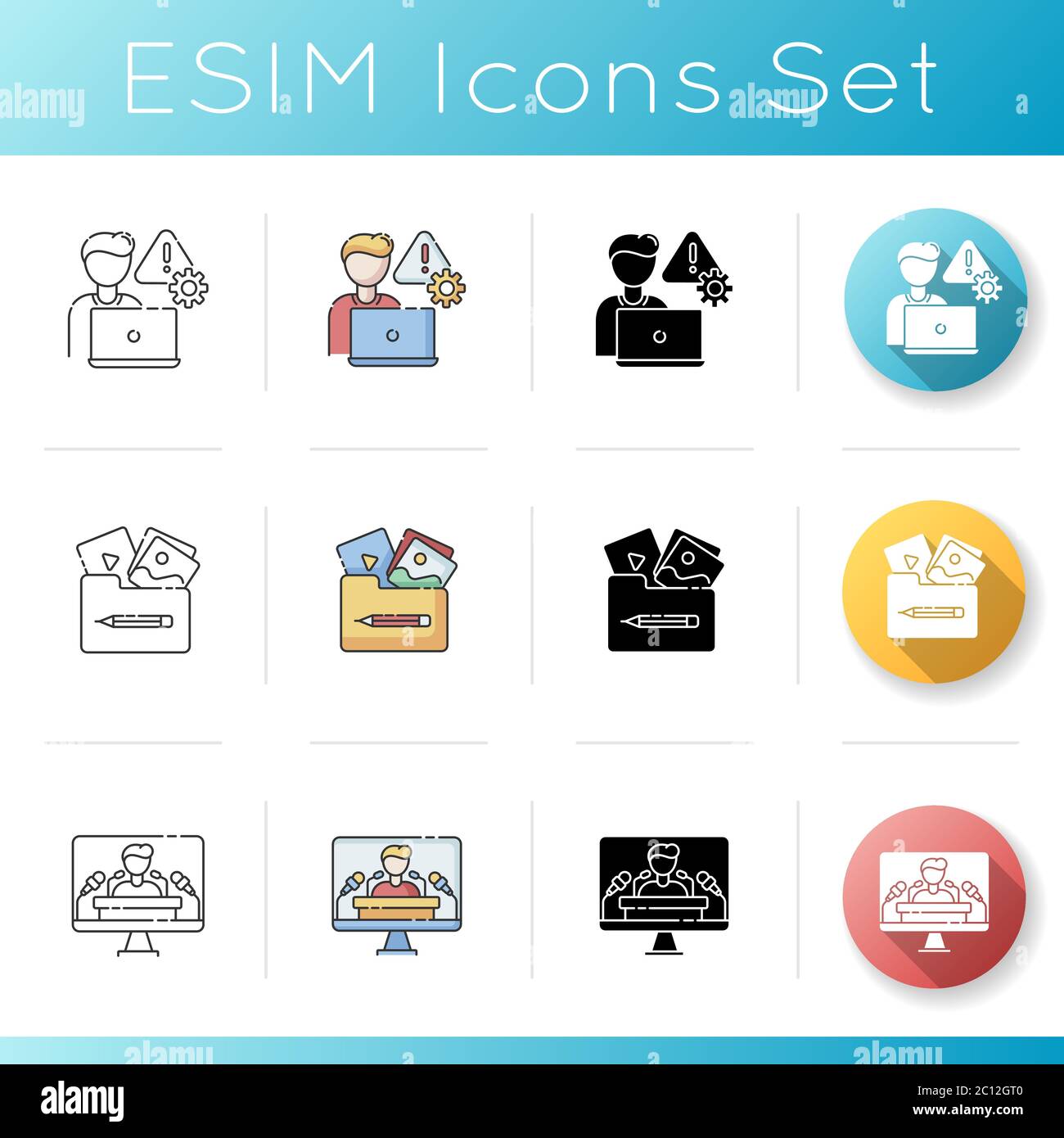 Management icons set Stock Vector Image & Art - Alamy