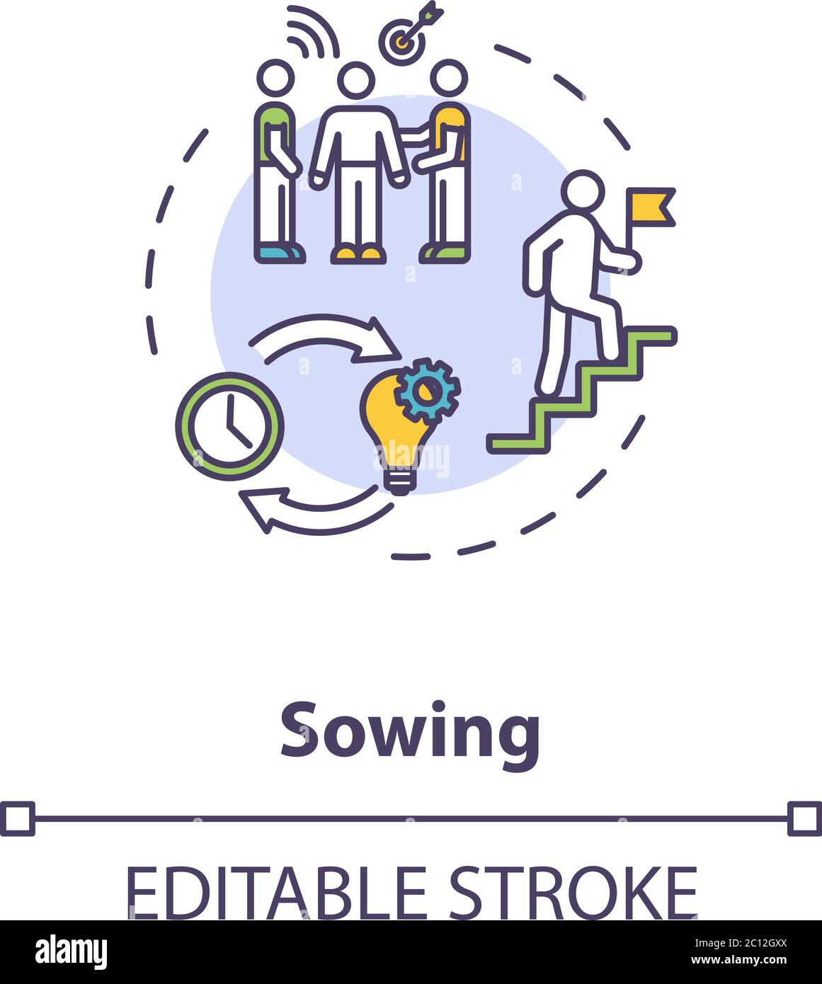 Sowing concept icon Stock Vector Image & Art - Alamy