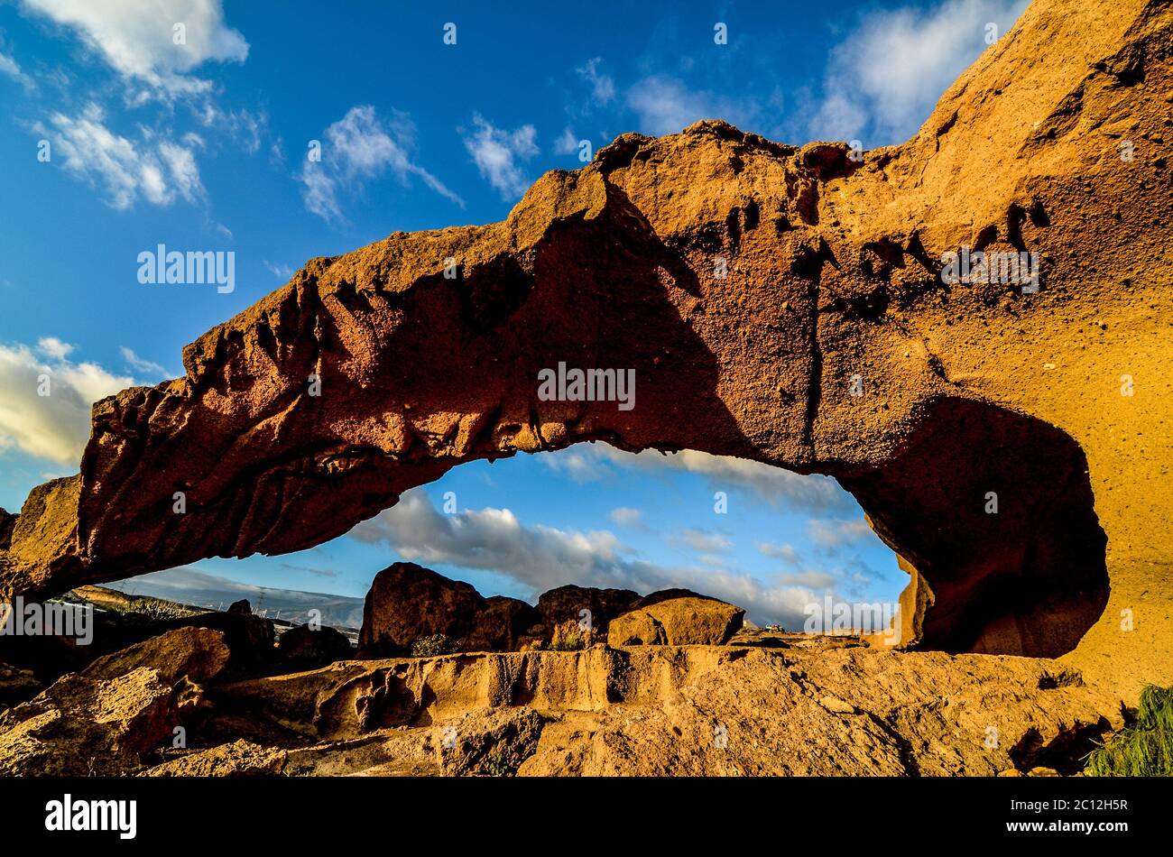 Natural Arch in the Desert Stock Photo - Alamy