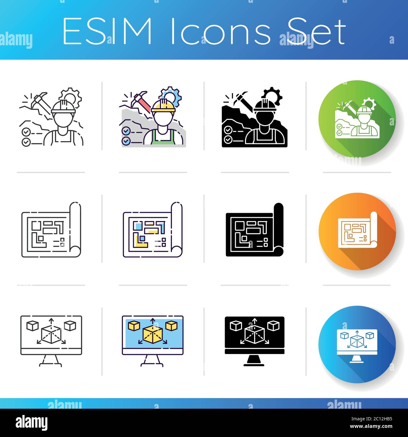 Manufacturing icons set Stock Vector Image & Art - Alamy
