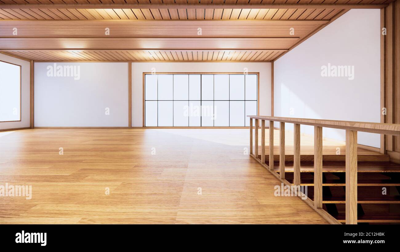 Large hall interior design, Big room japanese style interior mock up ...