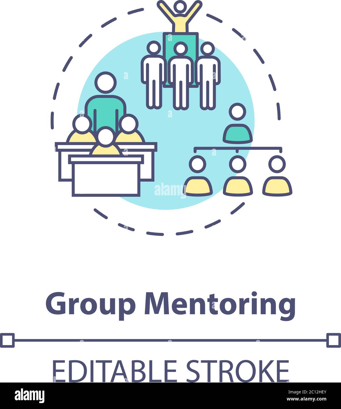 Group mentoring concept icon Stock Vector Image & Art - Alamy