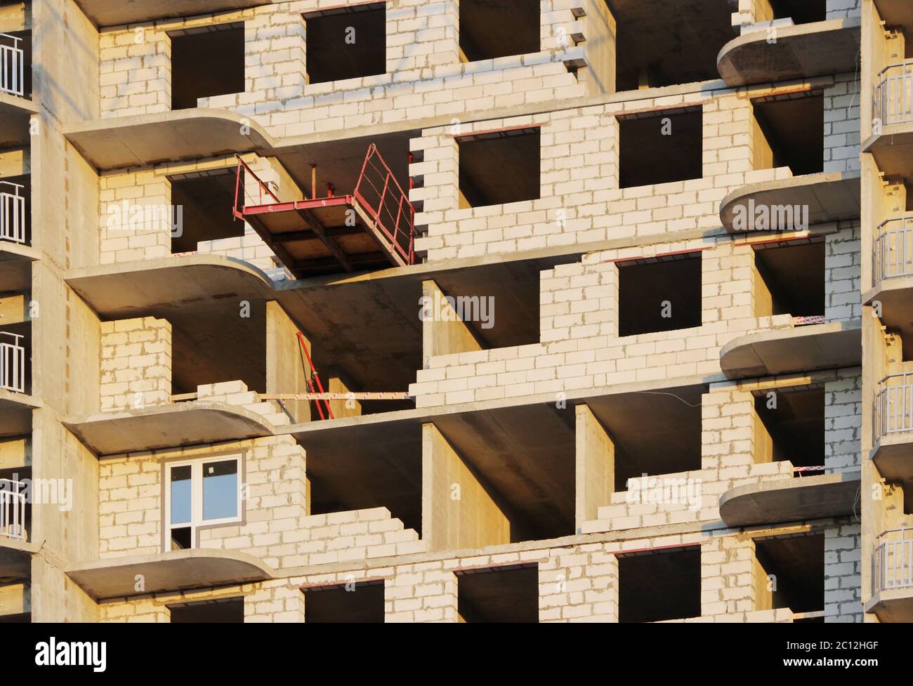 platform for taking heavy load with a crane in the construction multi ...