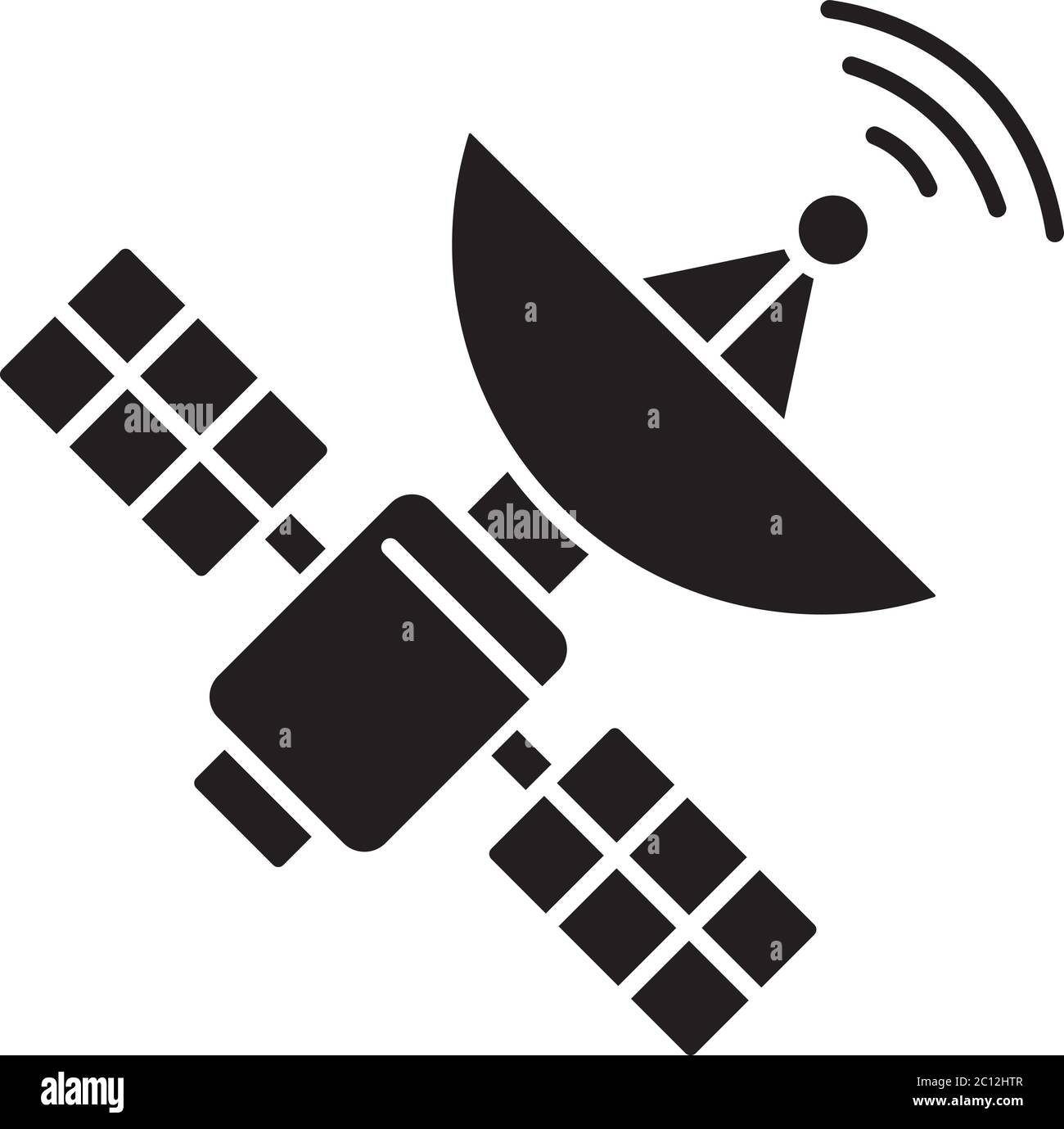 Satellite solid icon navigation Stock Vector Images - Alamy