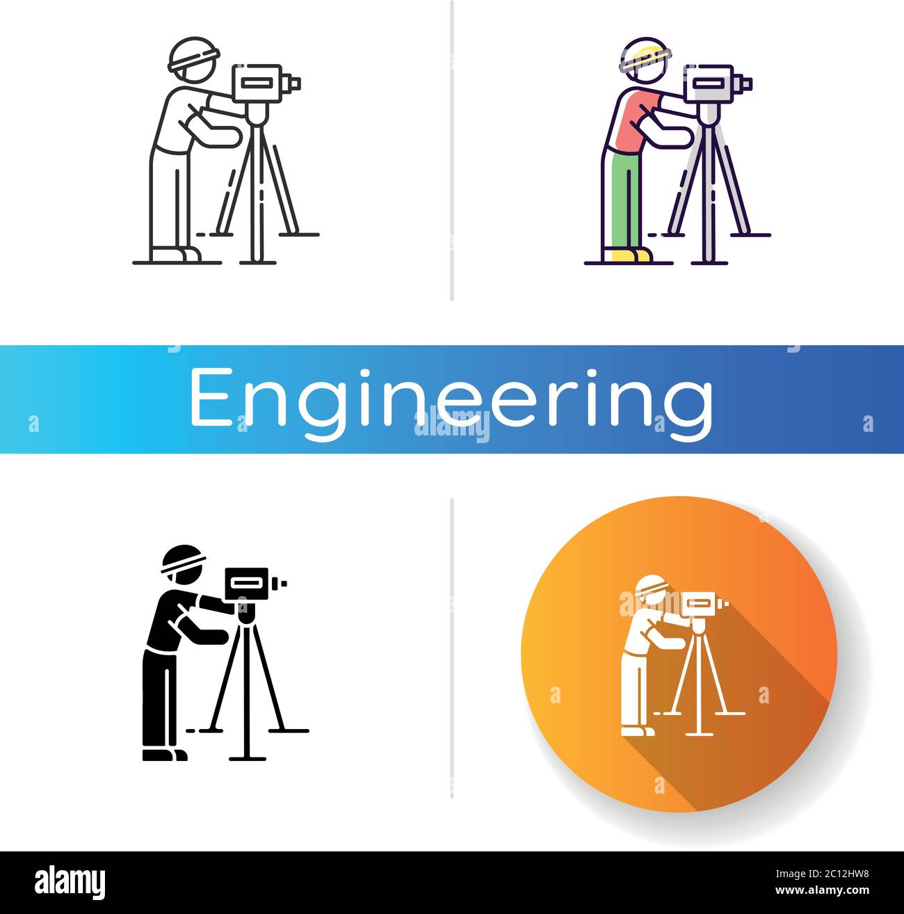 Land surveyor outline Stock Vector Images - Alamy
