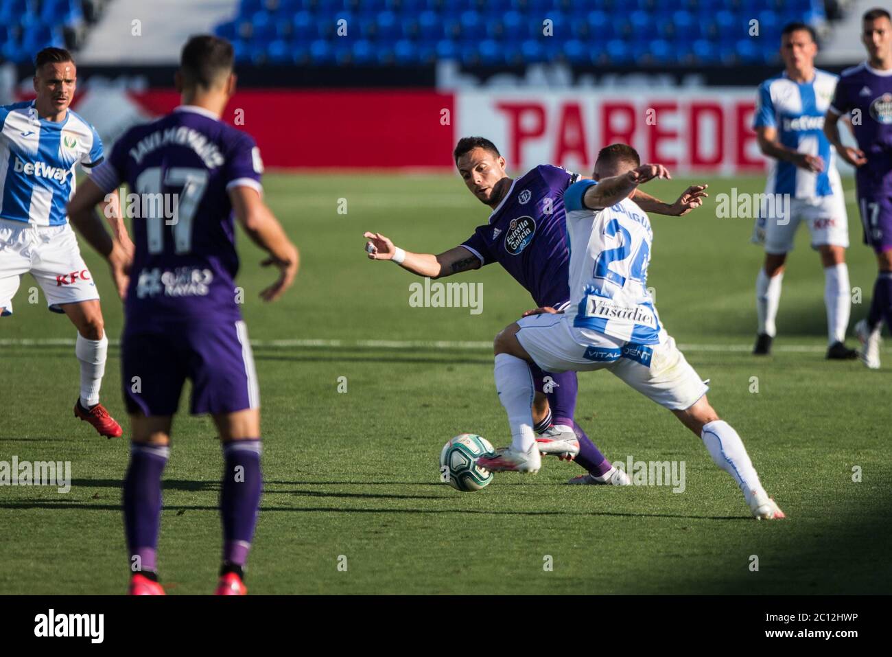 First game of FC Leganes after the Covid19 crisis at the Butarque ...