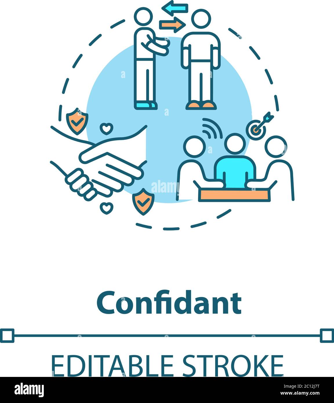 Confidant concept icon Stock Vector Image & Art - Alamy