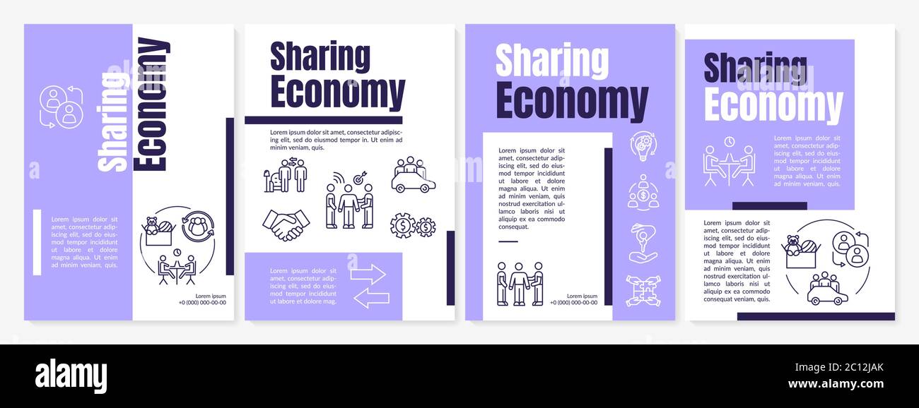 Sharing economy brochure template Stock Vector Image & Art - Alamy