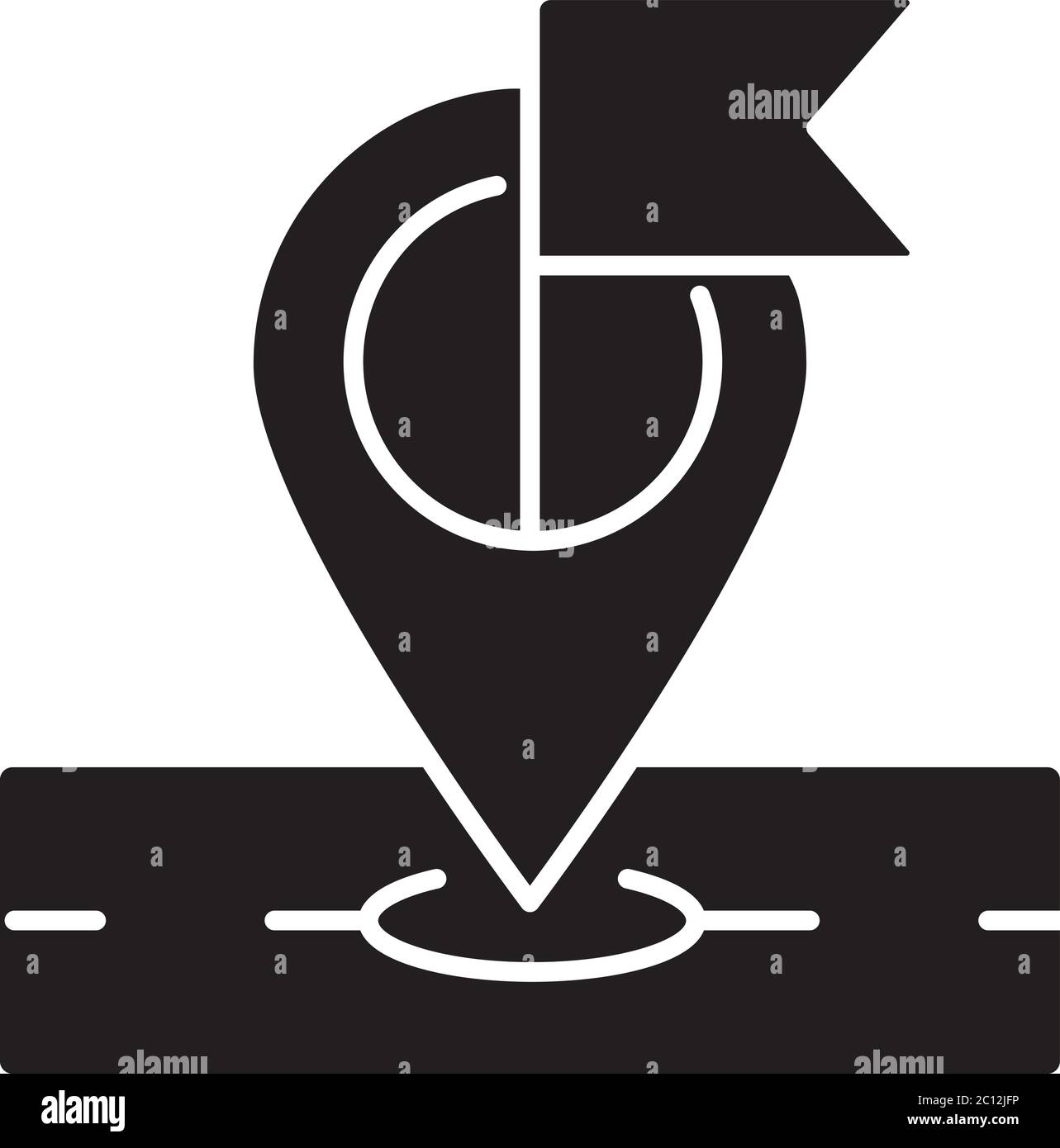 Destination marker black glyph icon Stock Vector Image & Art - Alamy