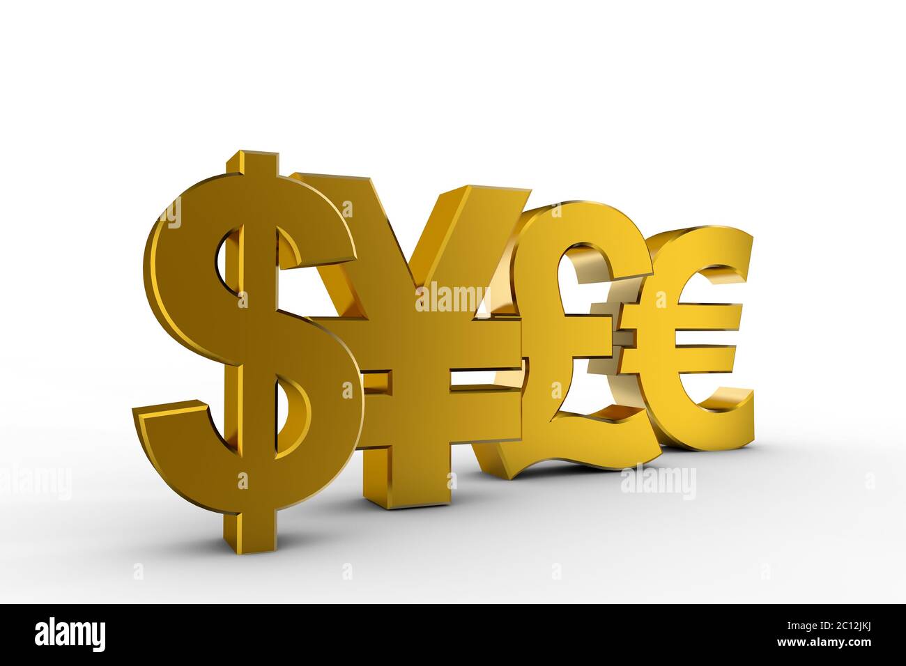 currency signs 3d illustration Stock Photo - Alamy