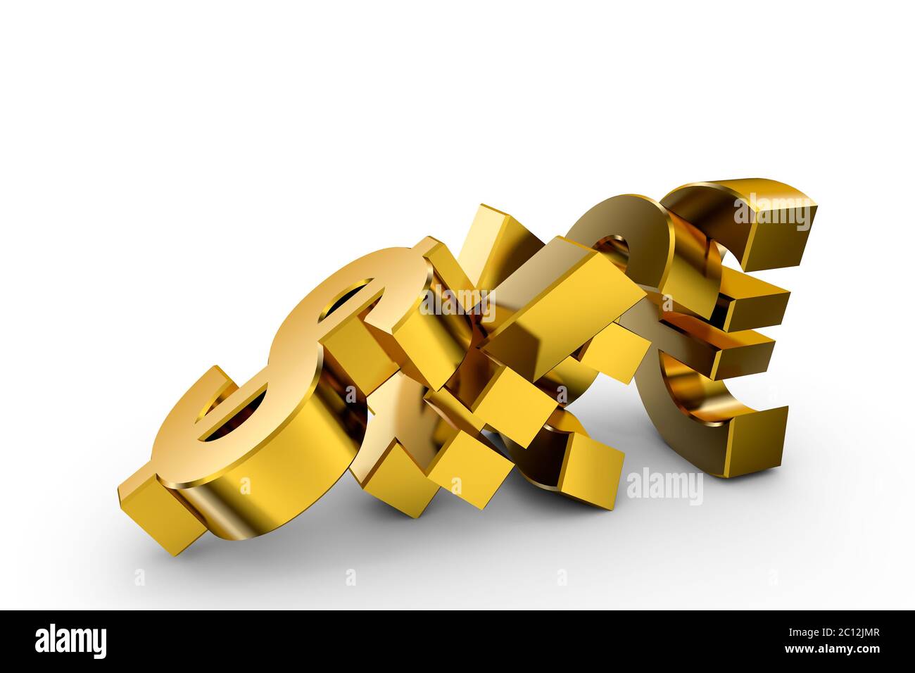 currency signs 3d illustration Stock Photo - Alamy