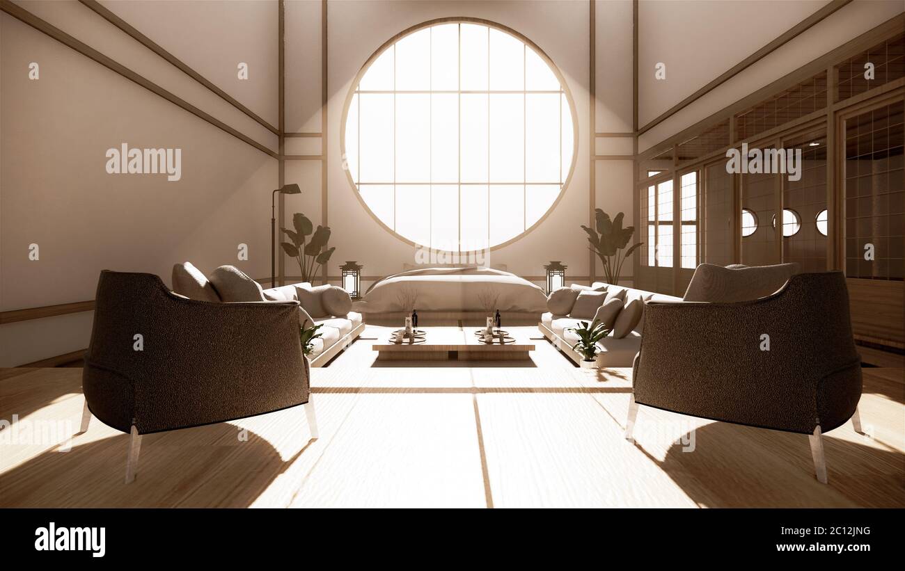 multi function room ideas, japanese room interior design.3D rendering ...