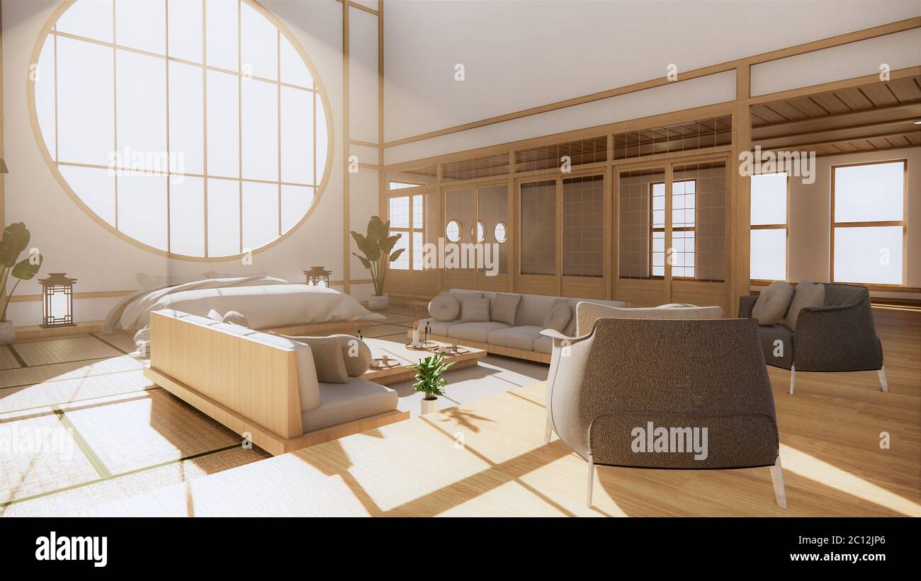multi function room ideas, japanese room interior design.3D rendering ...