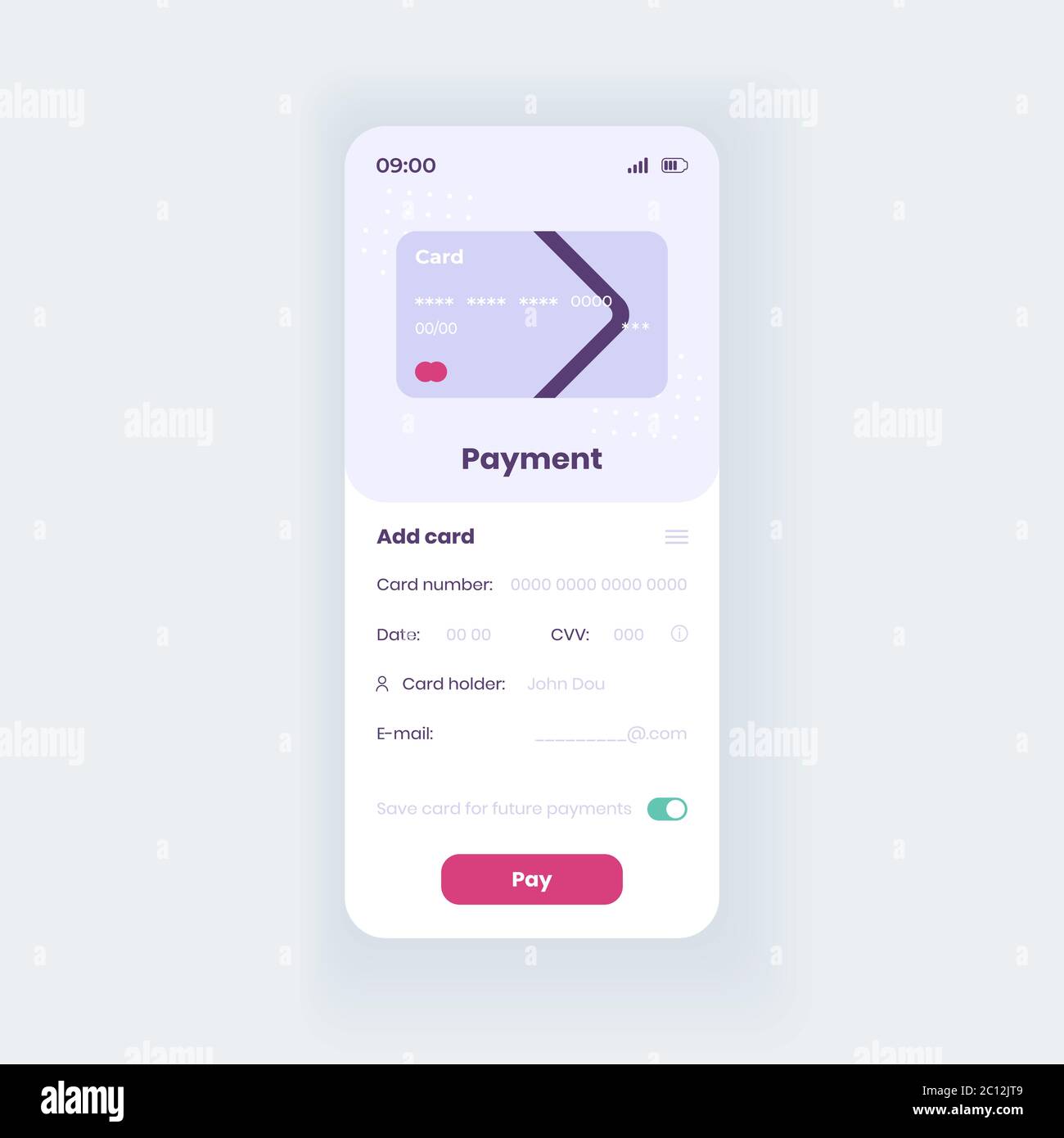 Debit card smartphone interface vector template Stock Vector Image ...