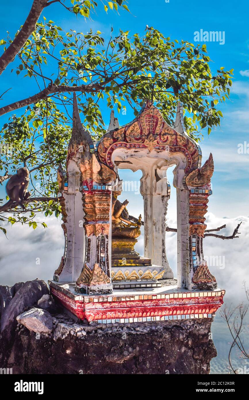 Monkey at tiger cave temple hi-res stock photography and images - Alamy