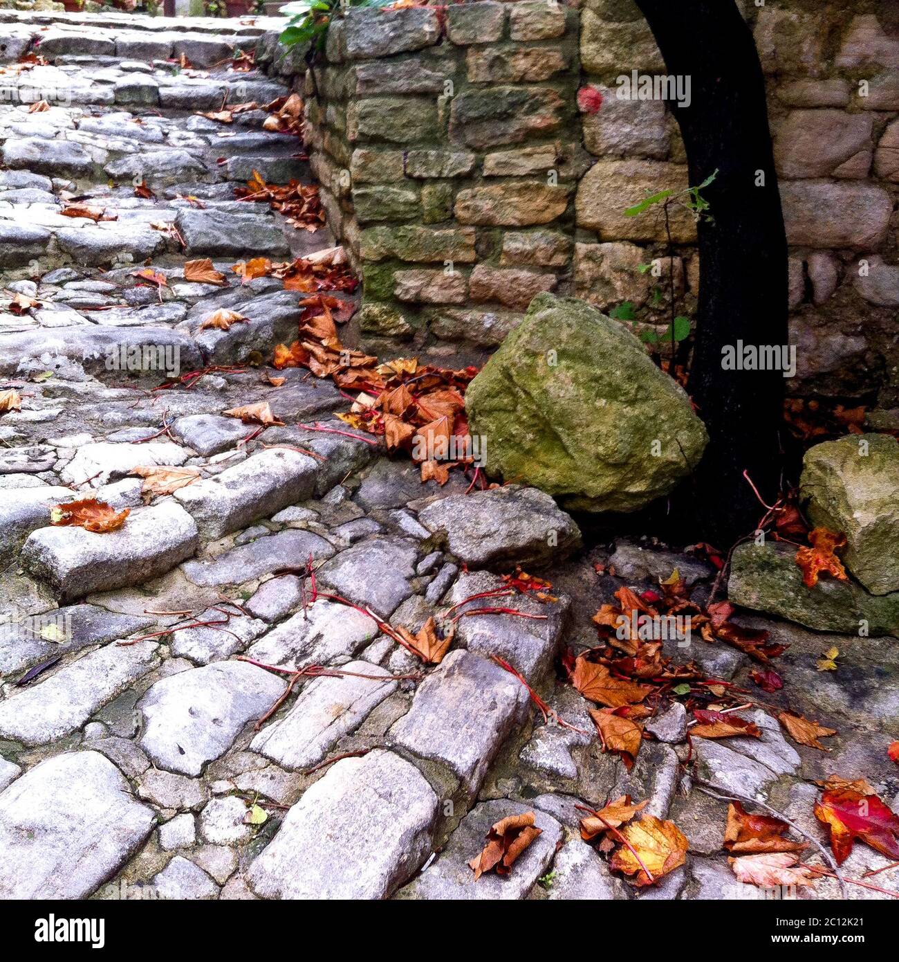 Le Crestet, village view of a charming village, Vaucluse, France Stock ...