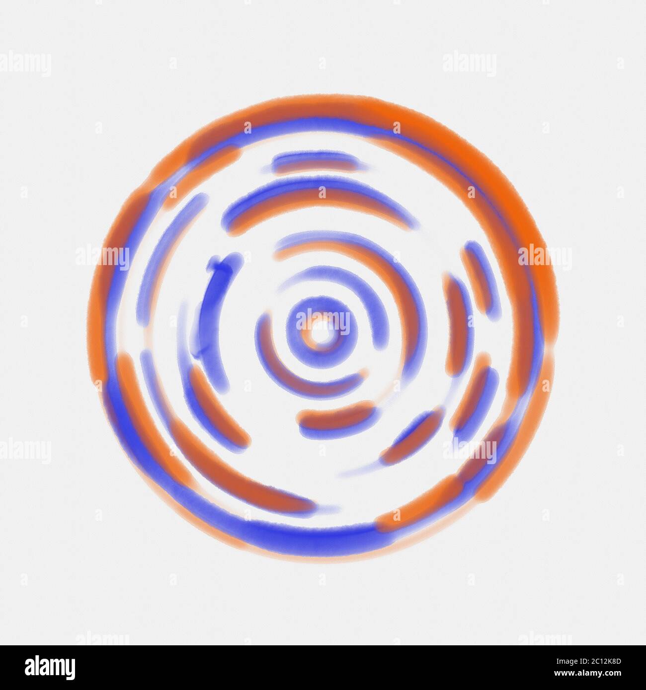 Abstract watercolor geometric circular radar background. Curved lines ...