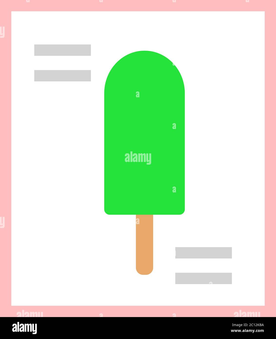 Kiwi flavored fruit ice vector icon flat isolated illustration Stock ...