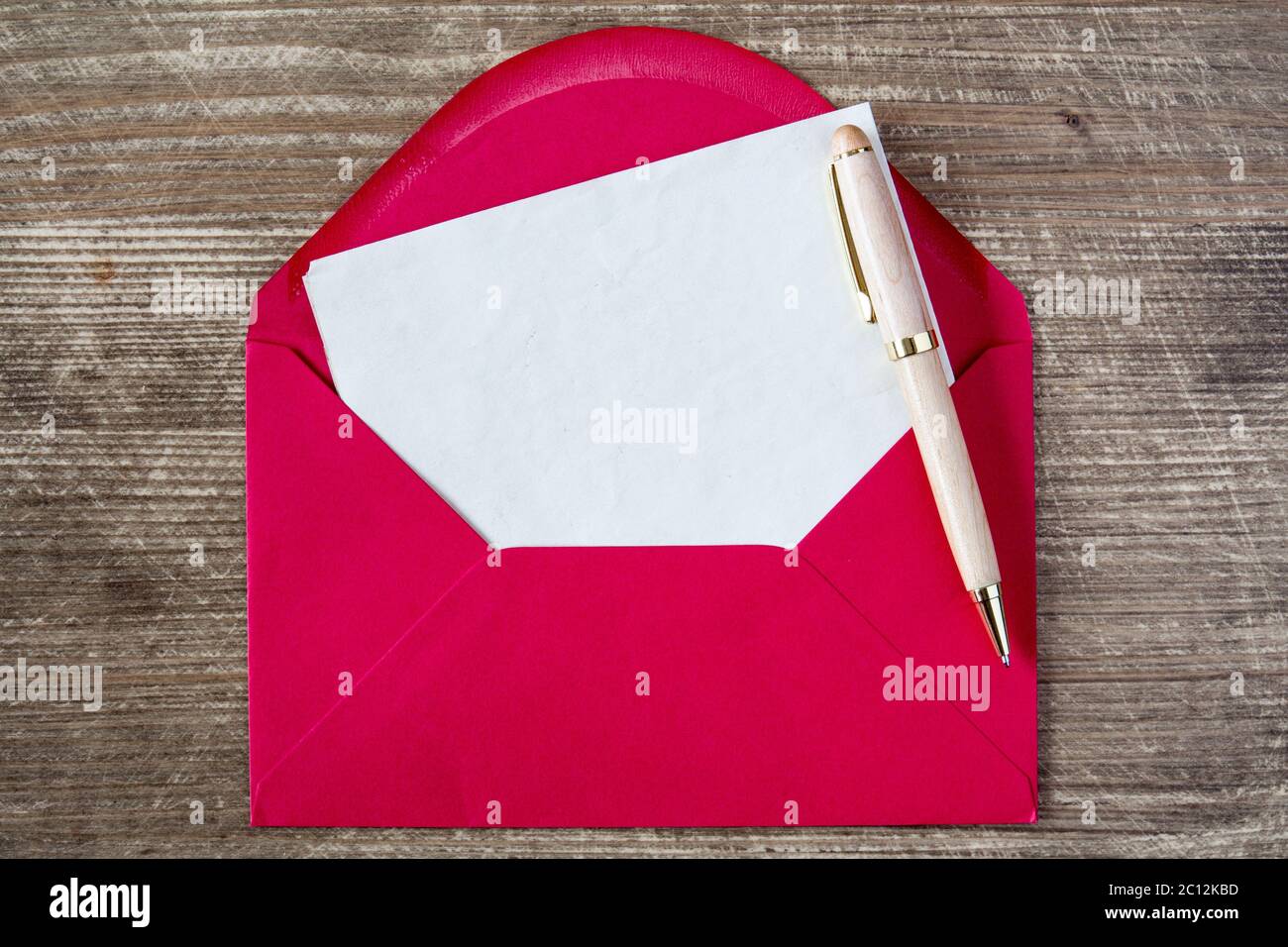 Envelope with blank letter Stock Photo - Alamy