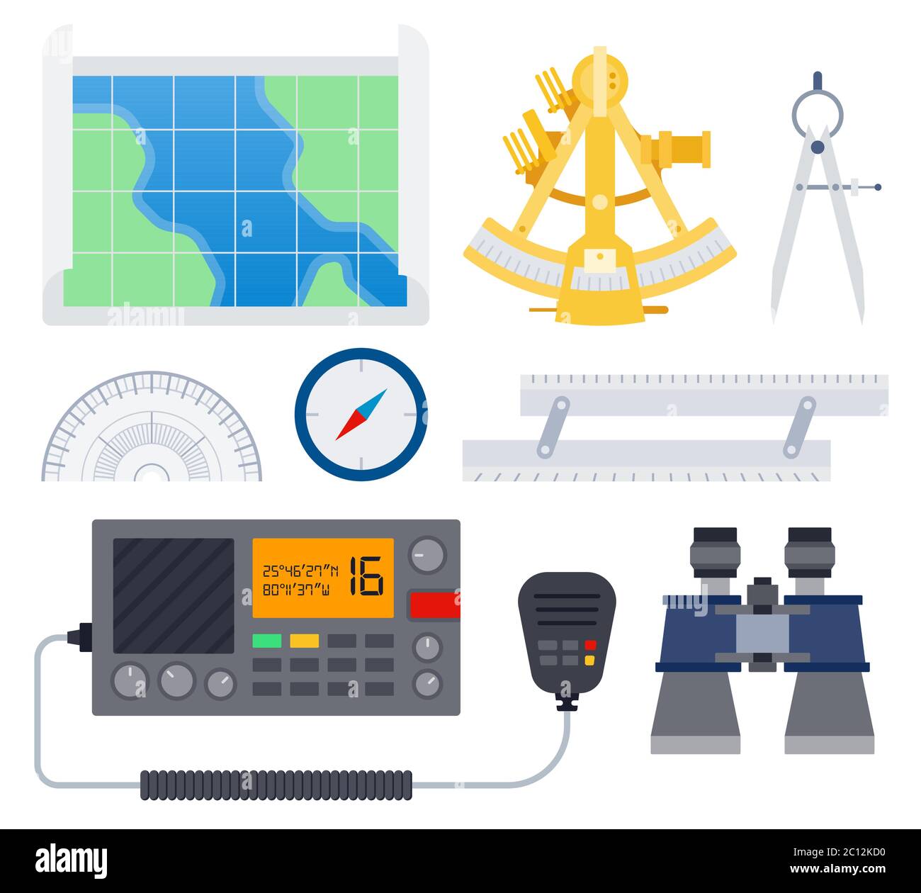 Map measuring tool Stock Vector Images - Alamy