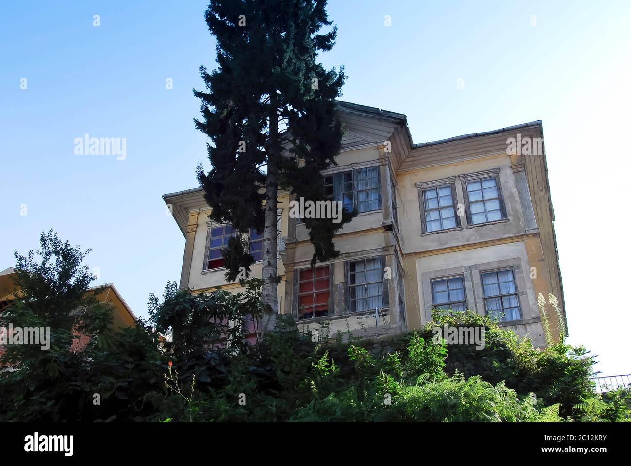 TRABZON, TURKEY - SEPTEMBER 24, 2009: Historical Mansion and Tree ...