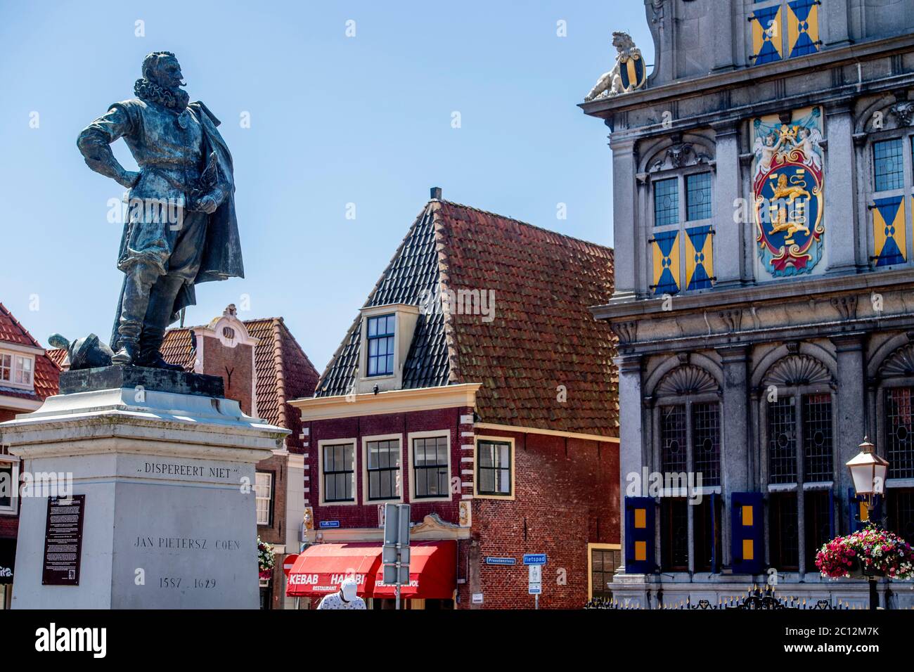 A statue of Jan Pieterszoon Coen, Dutch governor-general in the Dutch ...