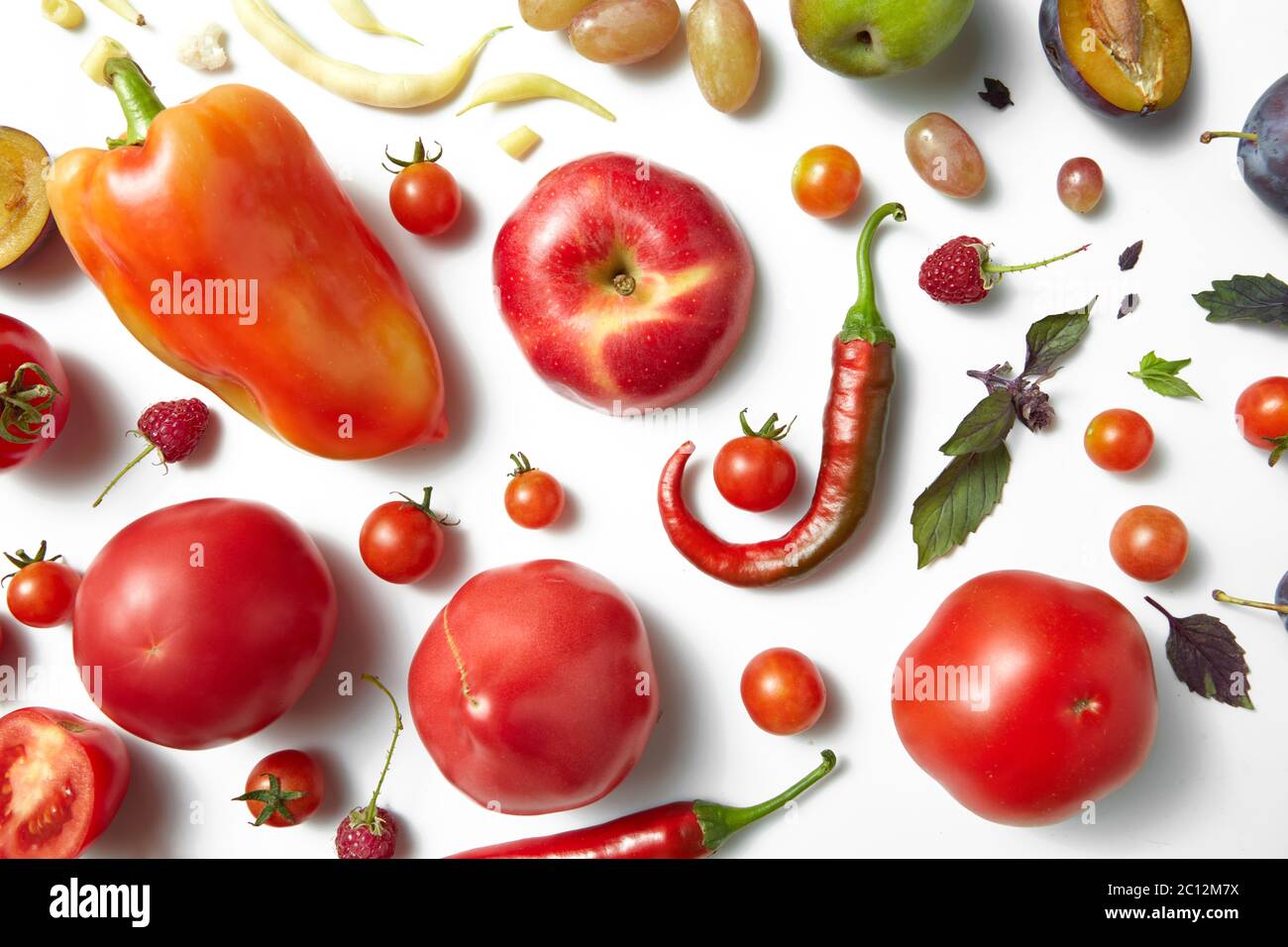 Vegetables on white background Stock Photo - Alamy