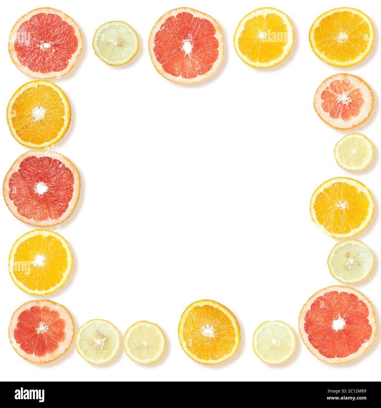Frame from citrus slices Stock Photo - Alamy
