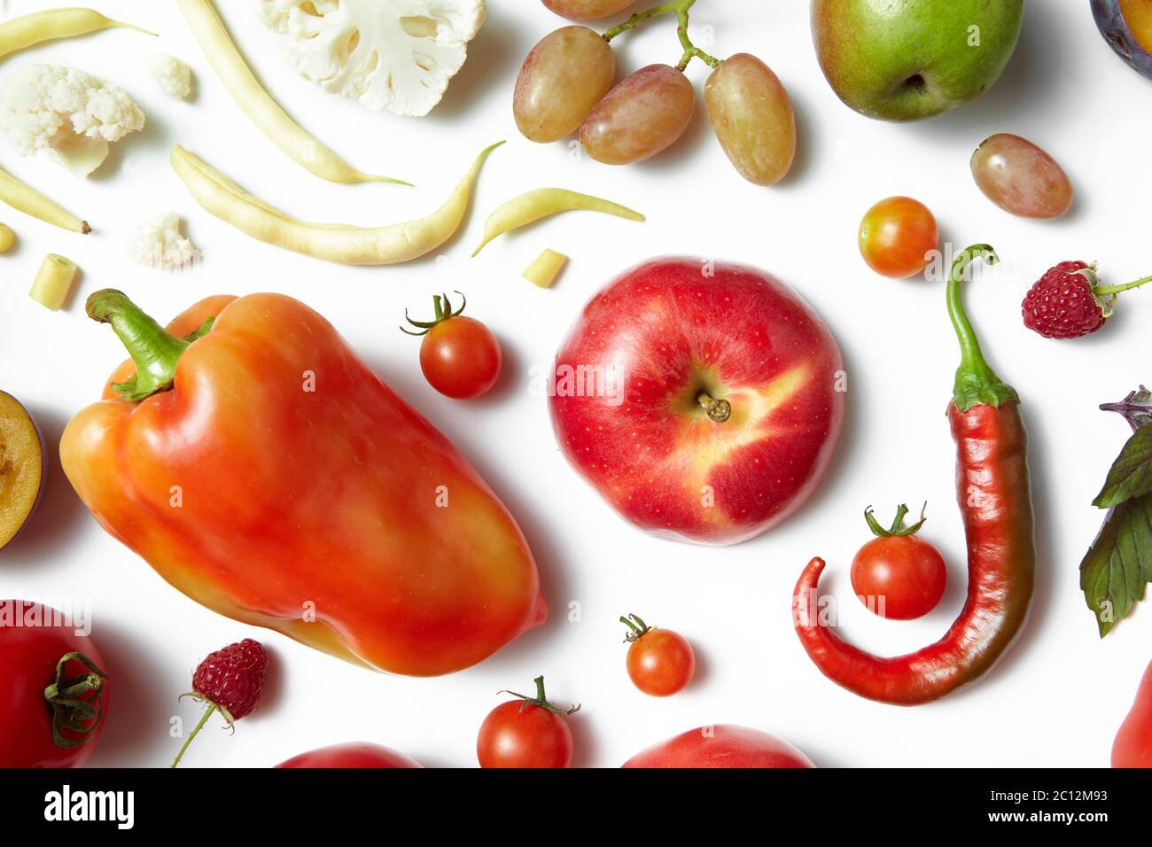 Healthy food on a white background Stock Photo - Alamy