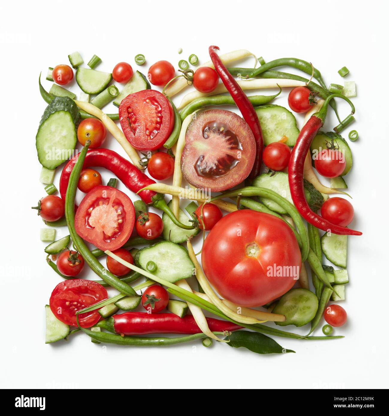 square frame of raw vegetables Stock Photo - Alamy