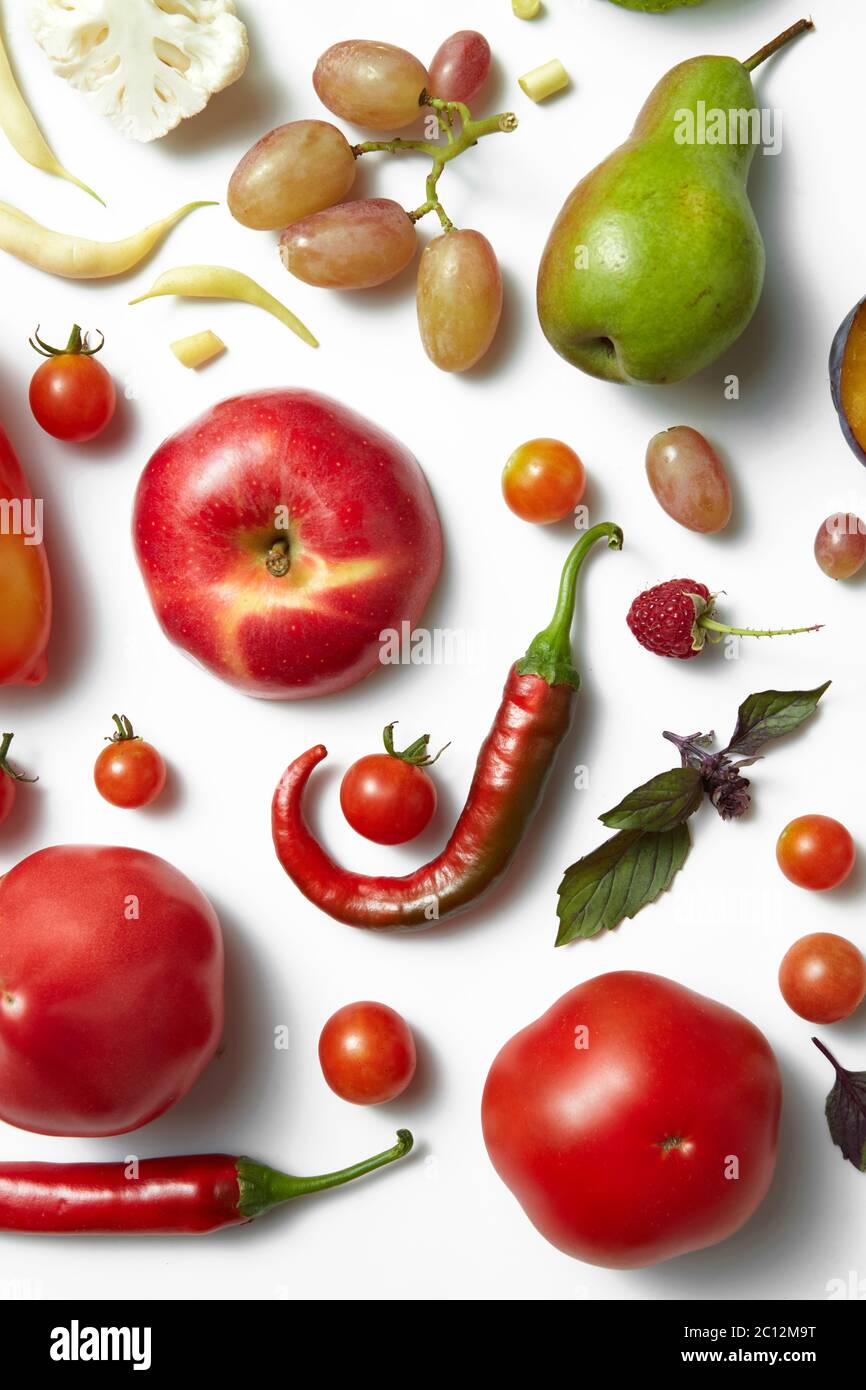 Healthy food on a white background Stock Photo - Alamy