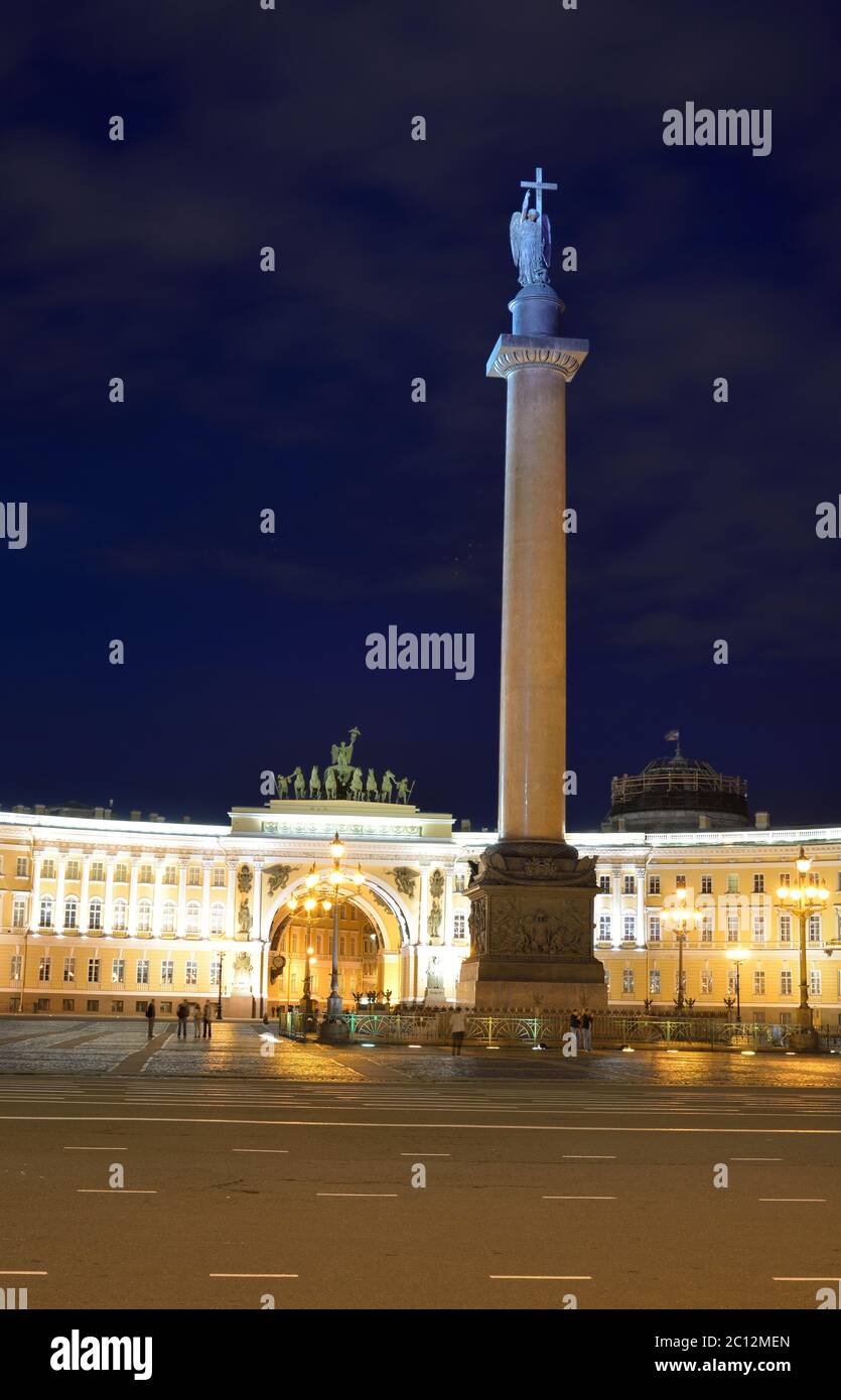 The General Staff building and Alexander column on Palace Square Stock ...
