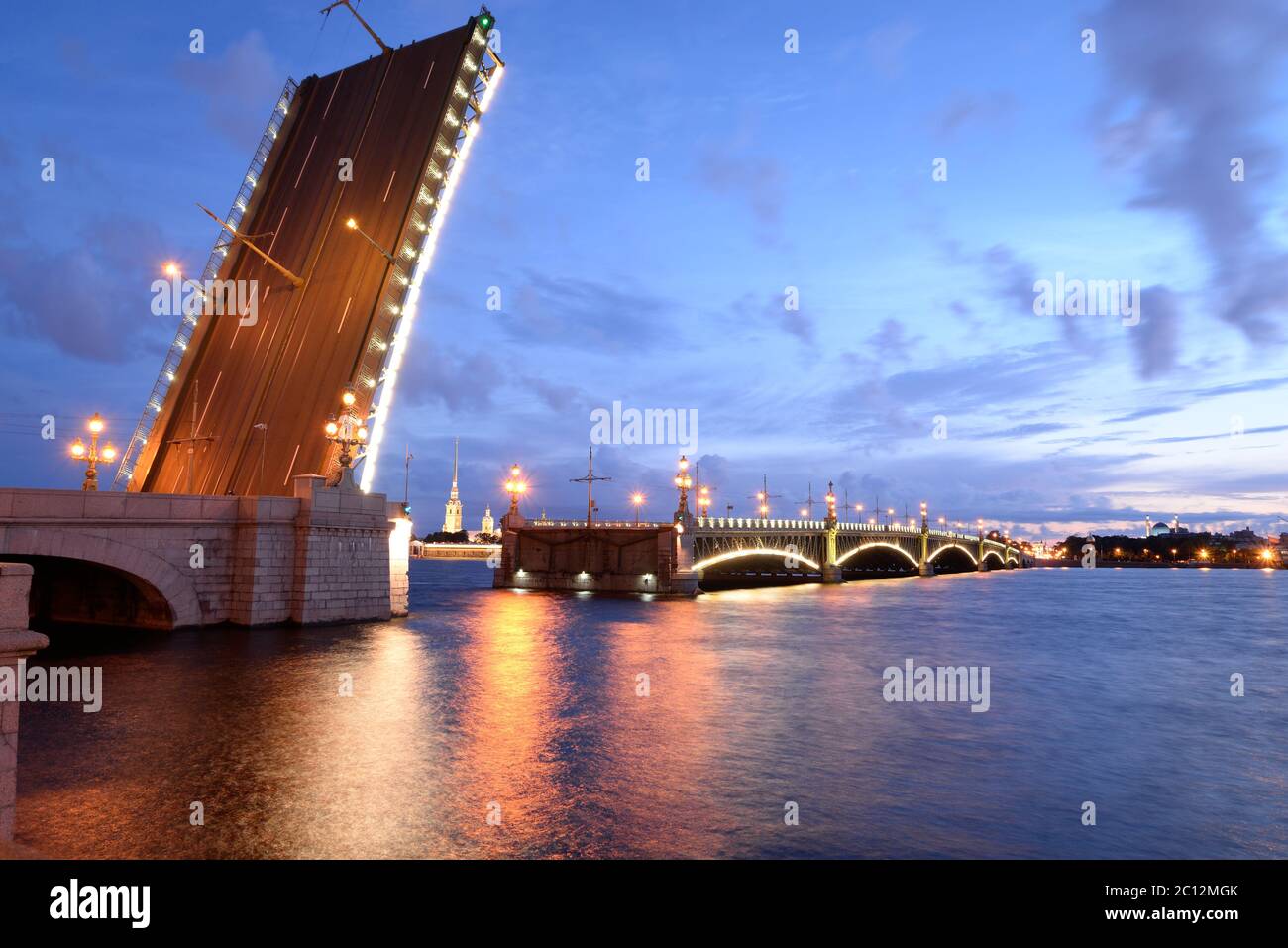 Trinity bridge at night Stock Photo - Alamy