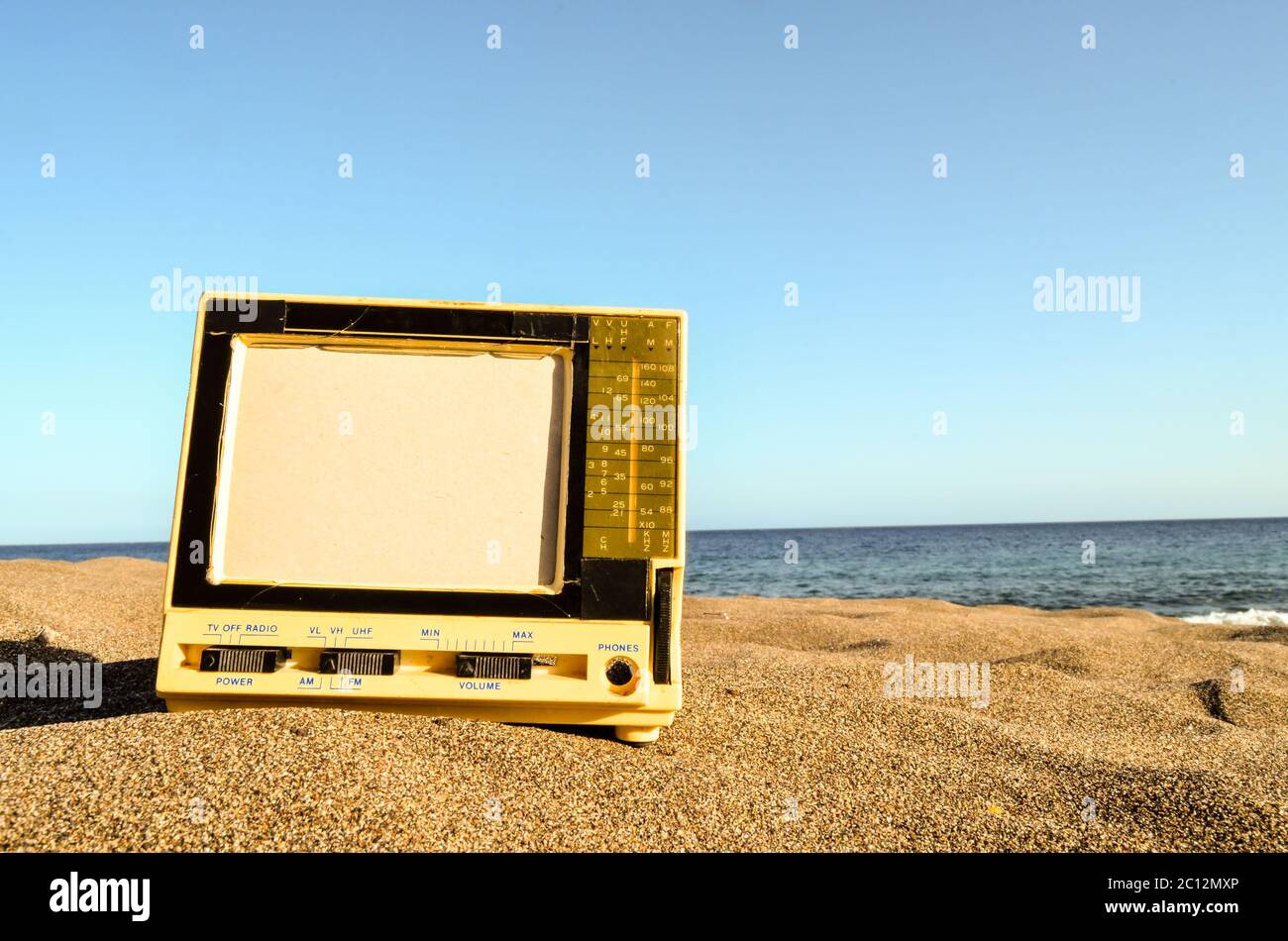 Television on the Sand Beach Stock Photo - Alamy