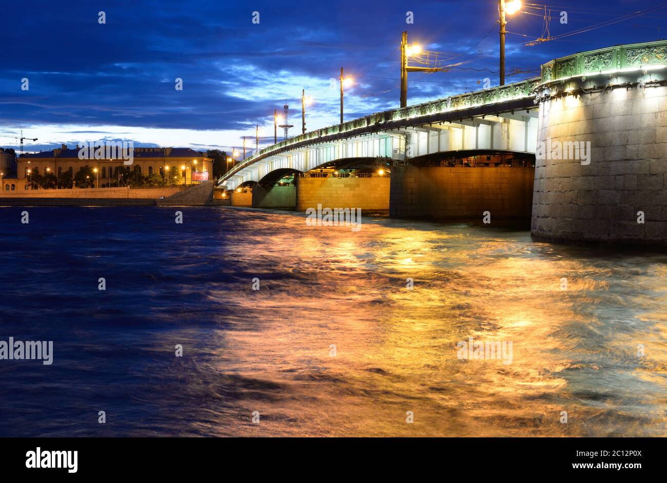 Liteyny bridge at night Stock Photo - Alamy