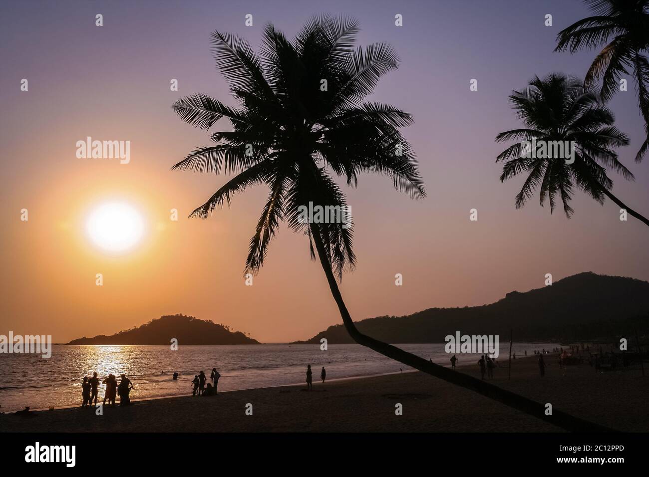 Sunset in Goa Stock Photo - Alamy