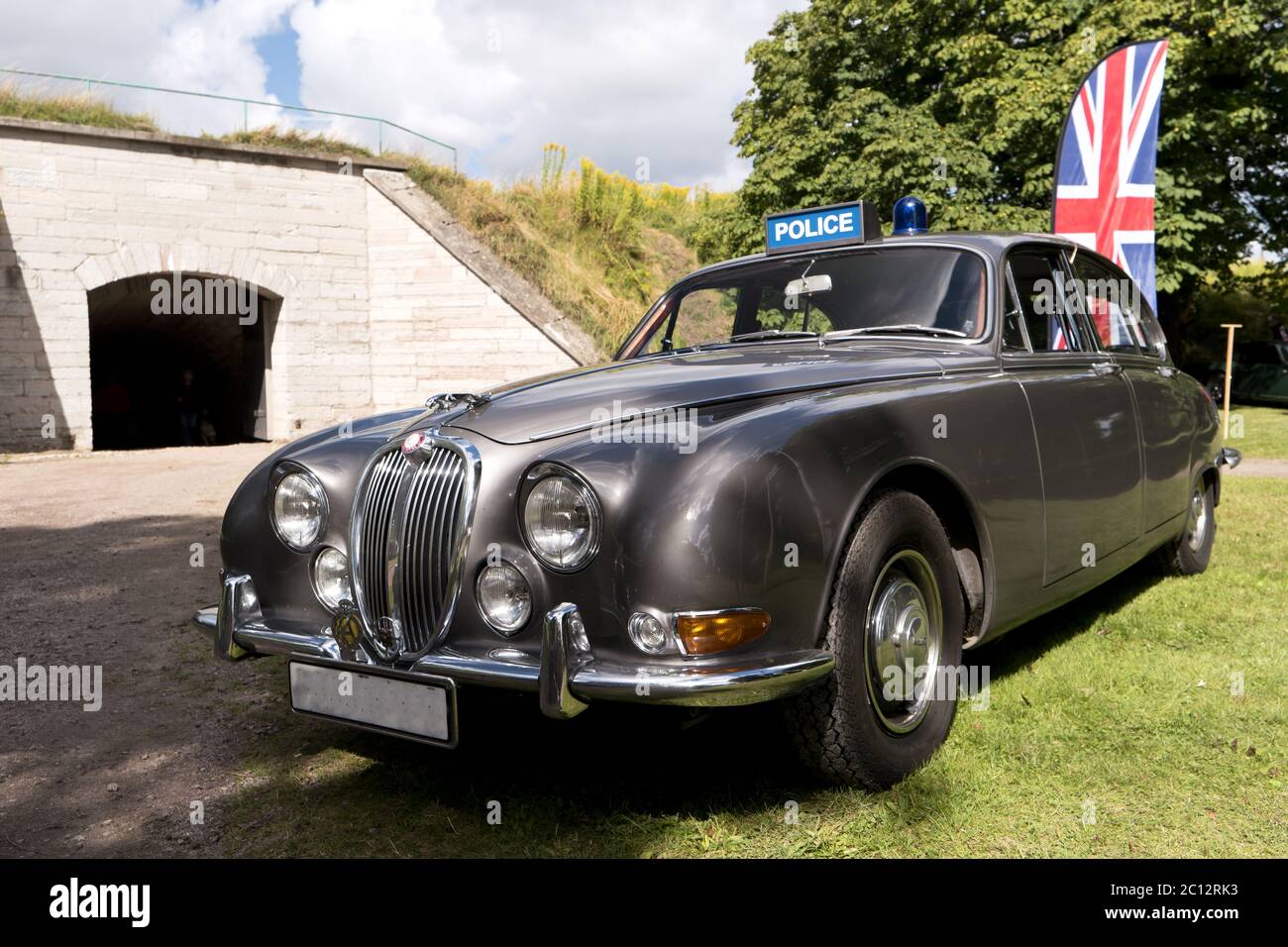 KARLSBORG, SWEDEN - AUGUST 14, 2016: Classic british car on the British ...