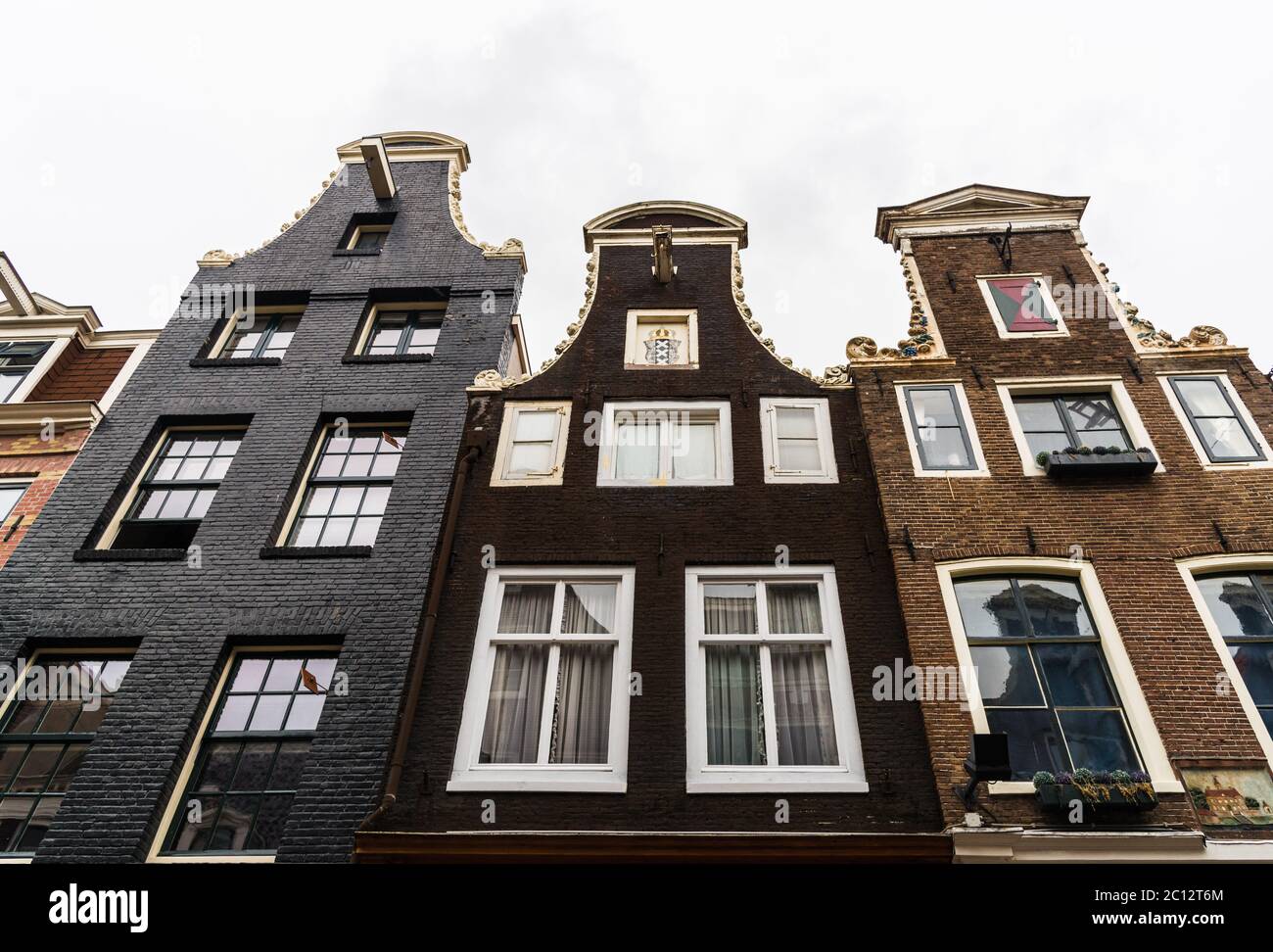 Traditional Dutch architecture colorful houses in Amsterdam ...