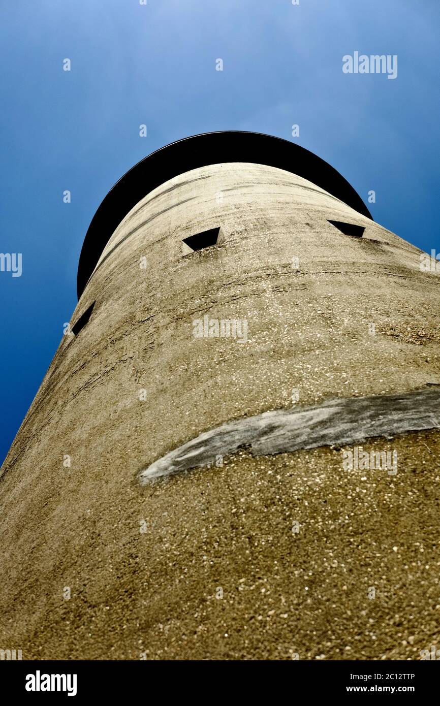 Reinforced concrete coastal artillery fire control tower at Fort Miles ...