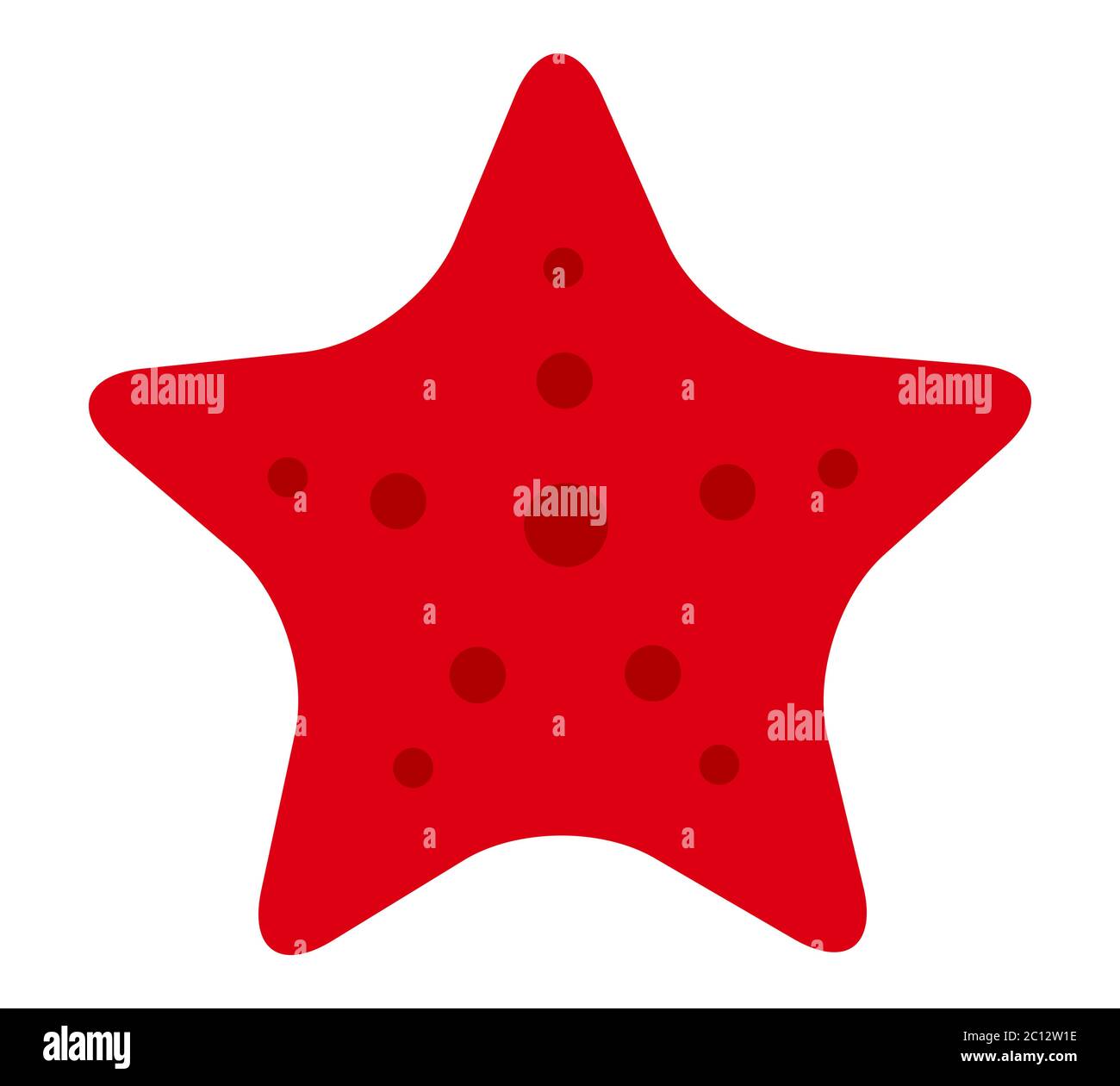Flat red sea star vector icon isolated on white background Stock Vector ...
