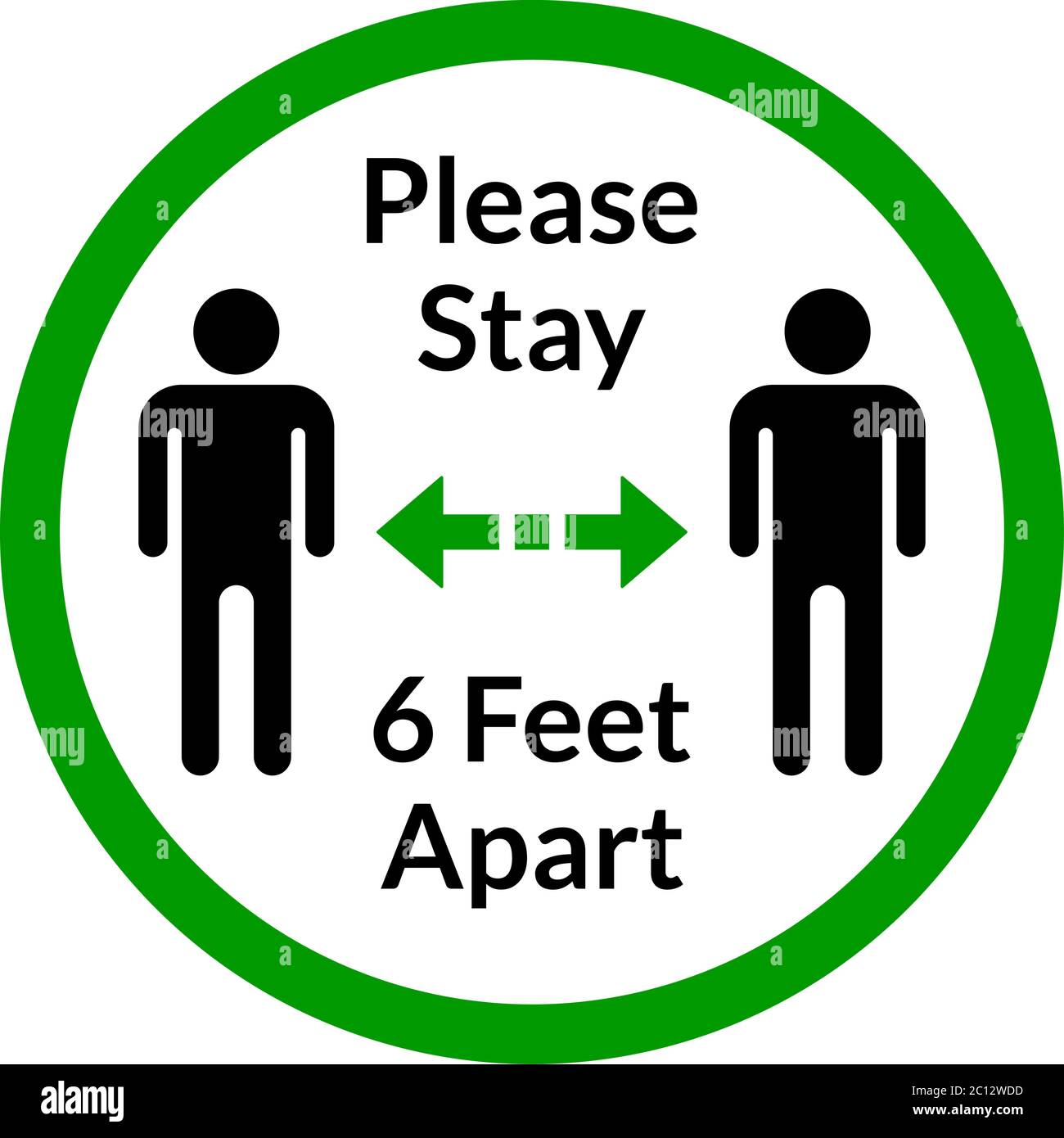 Social Distancing Keep Your Distance Icon. Vector Image Stock Vector ...