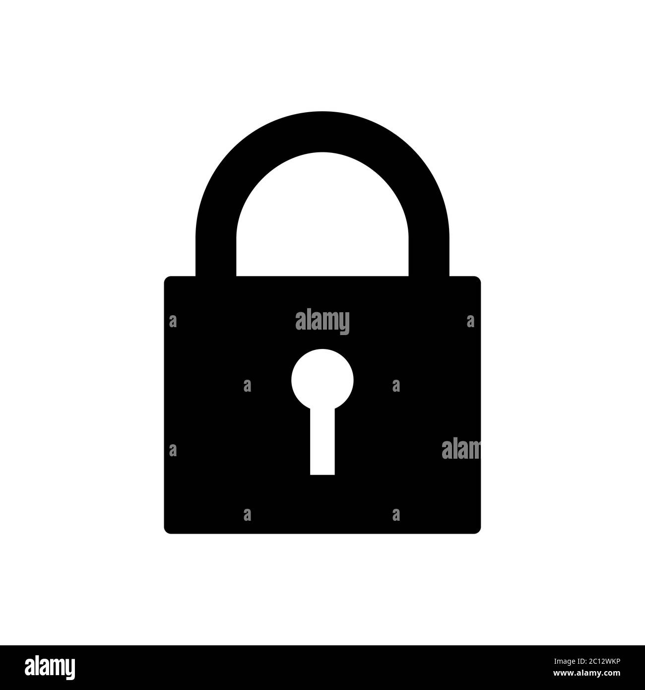 Simple Closed Padlock or Lock Sign. Vector Image Stock Vector Image ...