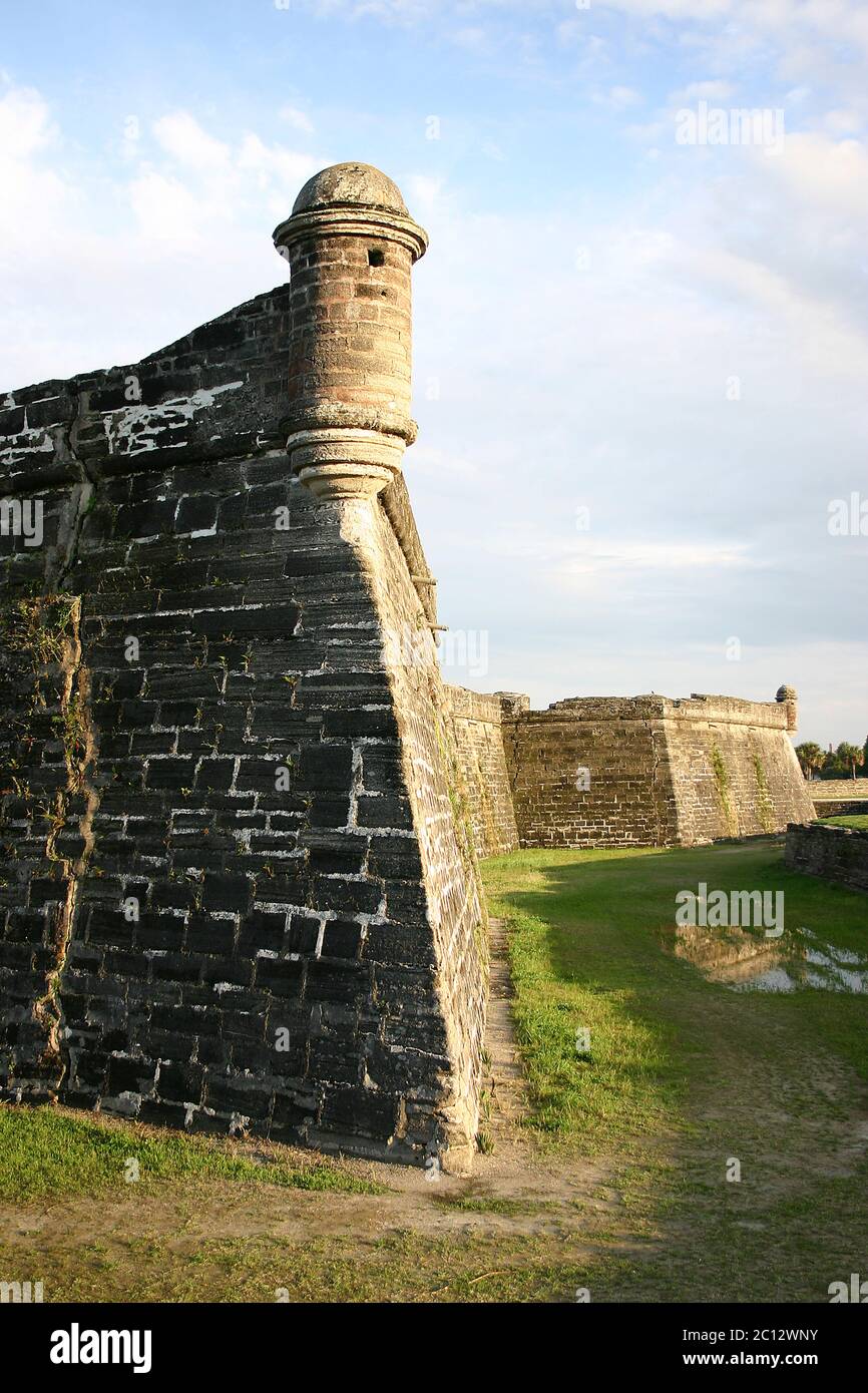 Historic fortress of Castillo de San Marcos, St. Augustine, Florida ...