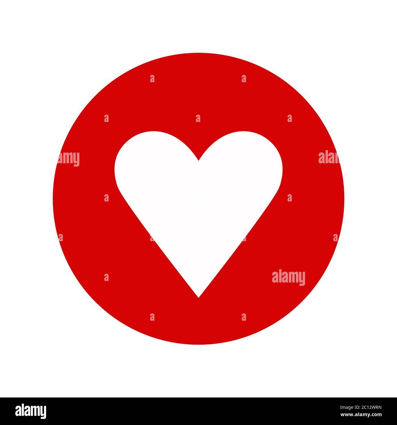 Red heart in round hi-res stock photography and images - Alamy
