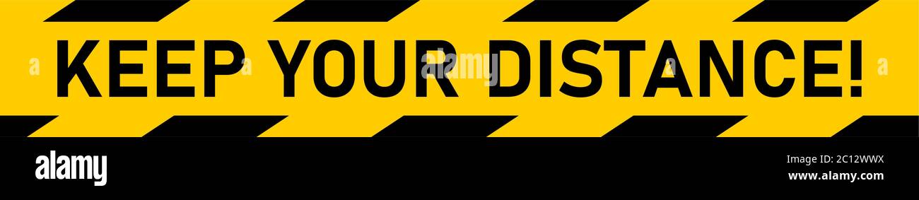 Keep Your Distance 6 ft or 6 Feet Floor Marking Security Stripe Tape ...