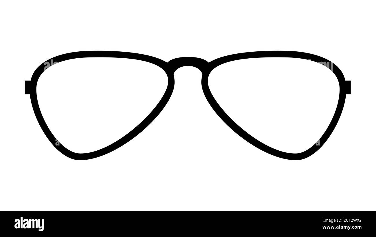 Stylized Eyeglasses Icon. Vector Image Stock Vector Image & Art - Alamy