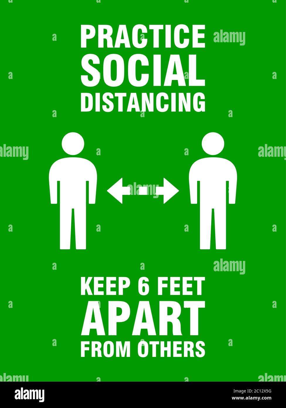 Practice Social Distancing Keep 6 Feet Apart from Others Vertical ...