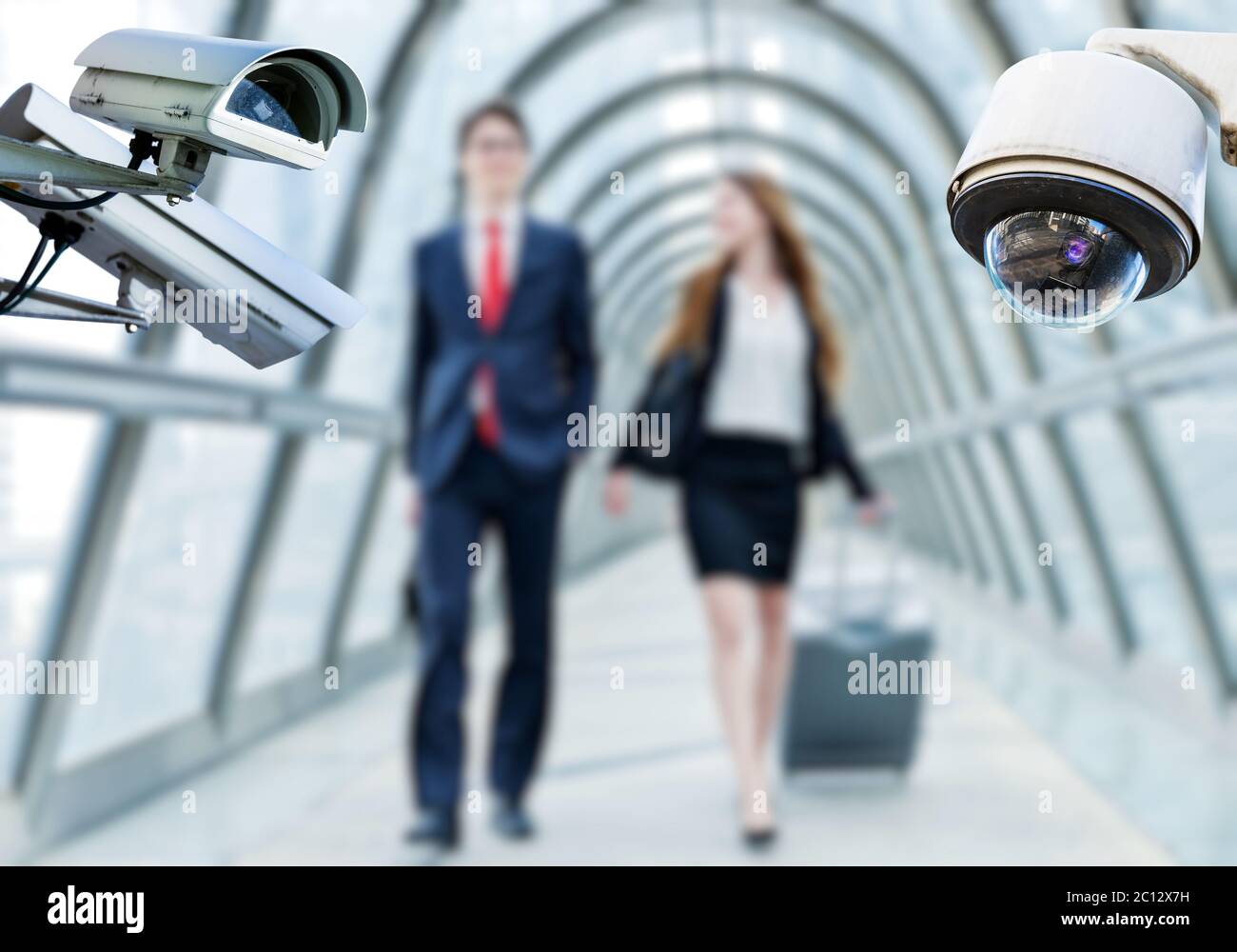 CCTV camera with airport area and people Stock Photo - Alamy