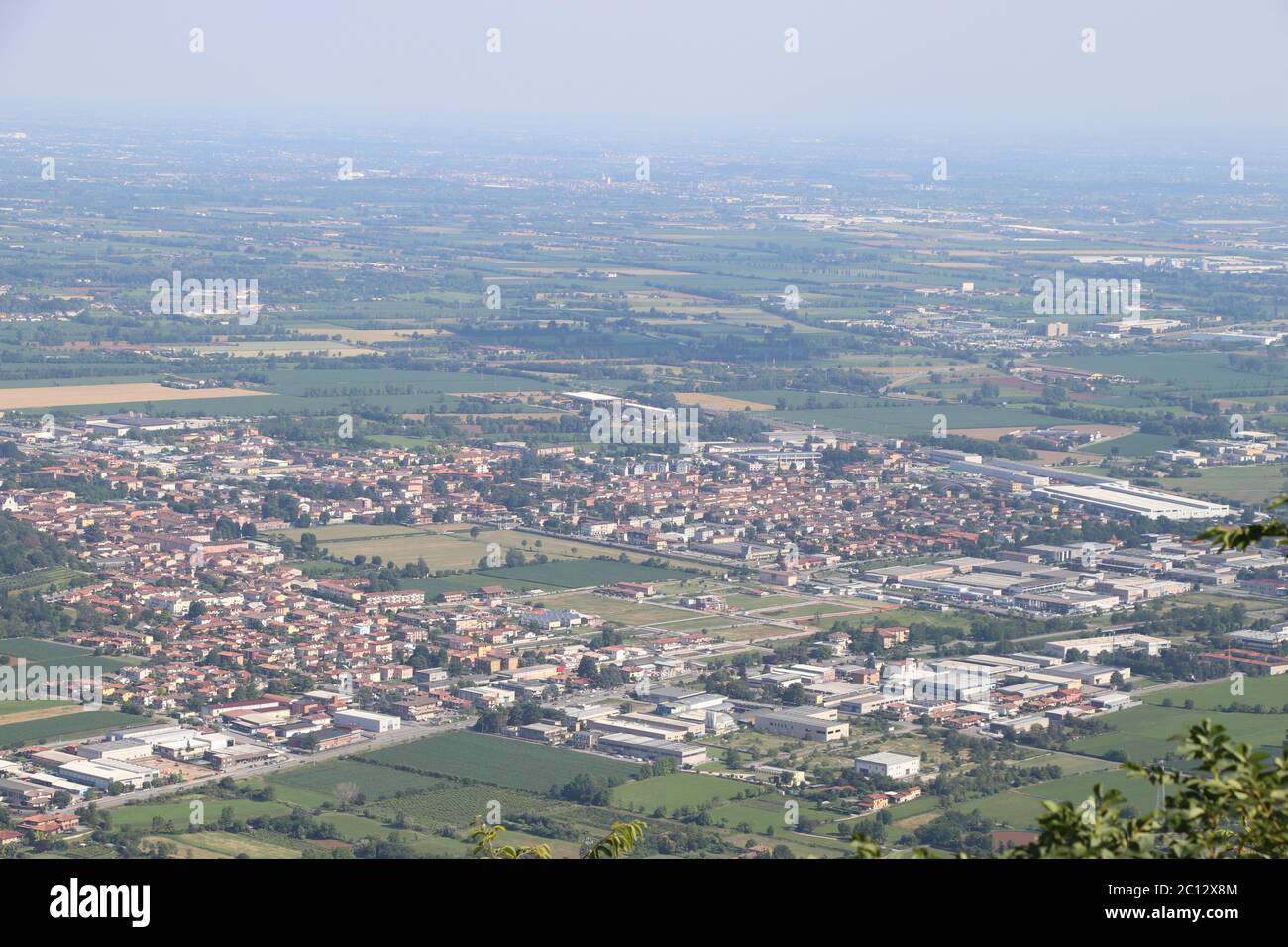 aerial view of the city with countryside Stock Photo - Alamy